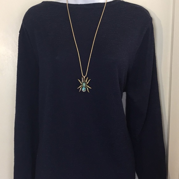 Jewelry | Spider Necklace Ab Rhinestones And Gold Chain | Poshmark